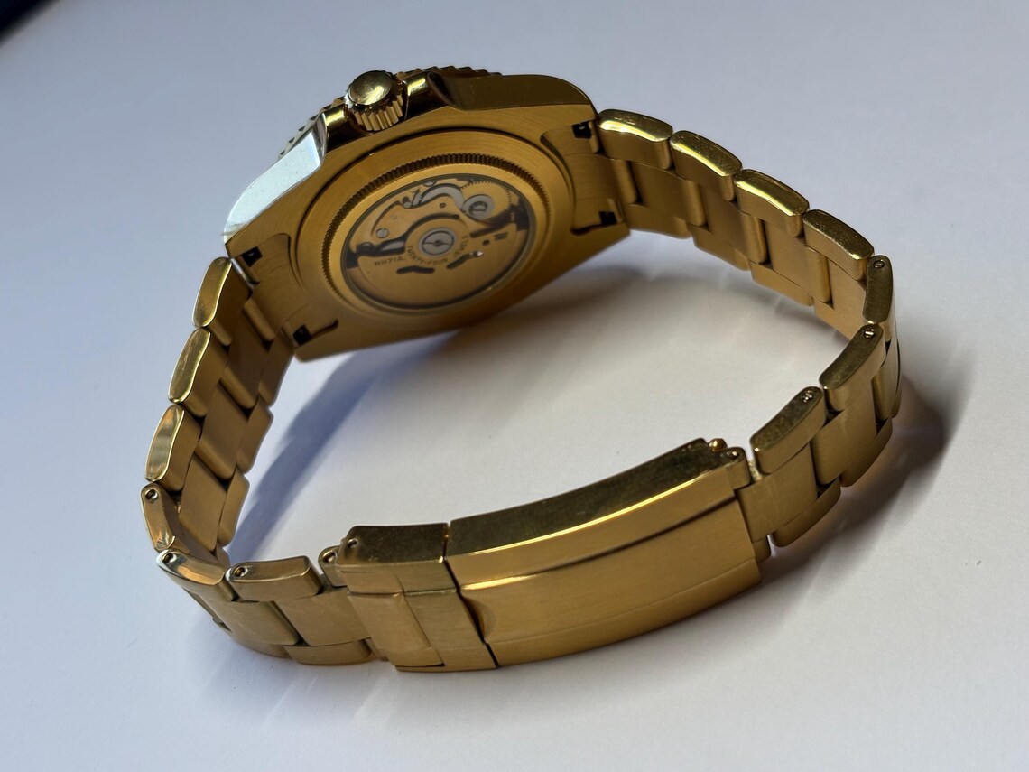 Gold Skeleton Automatic Dive Watch – Custom Stainless Steel 40mm - Etsy