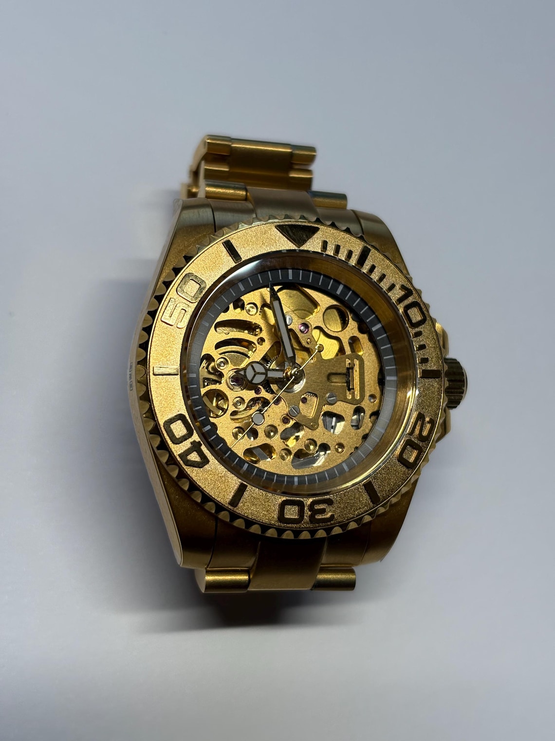 Gold Skeleton Automatic Dive Watch – Custom Stainless Steel 40mm - Etsy