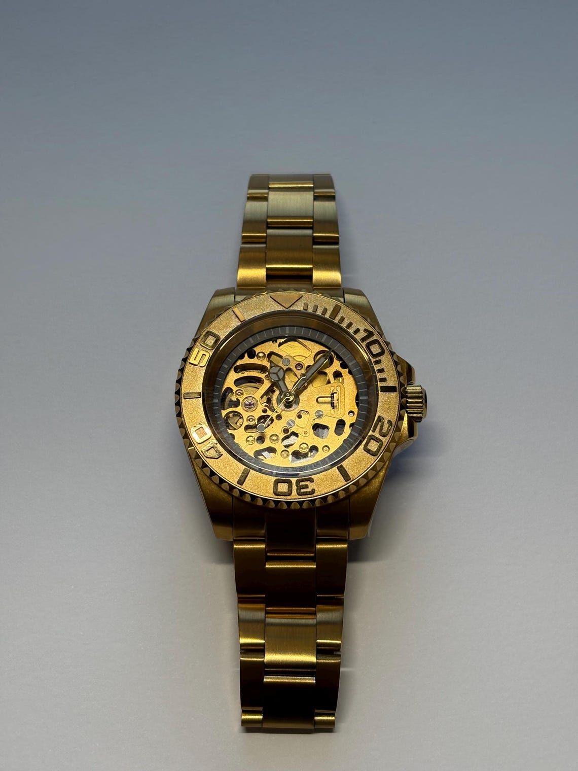 Gold Skeleton Automatic Dive Watch – Custom Stainless Steel 40mm - Etsy