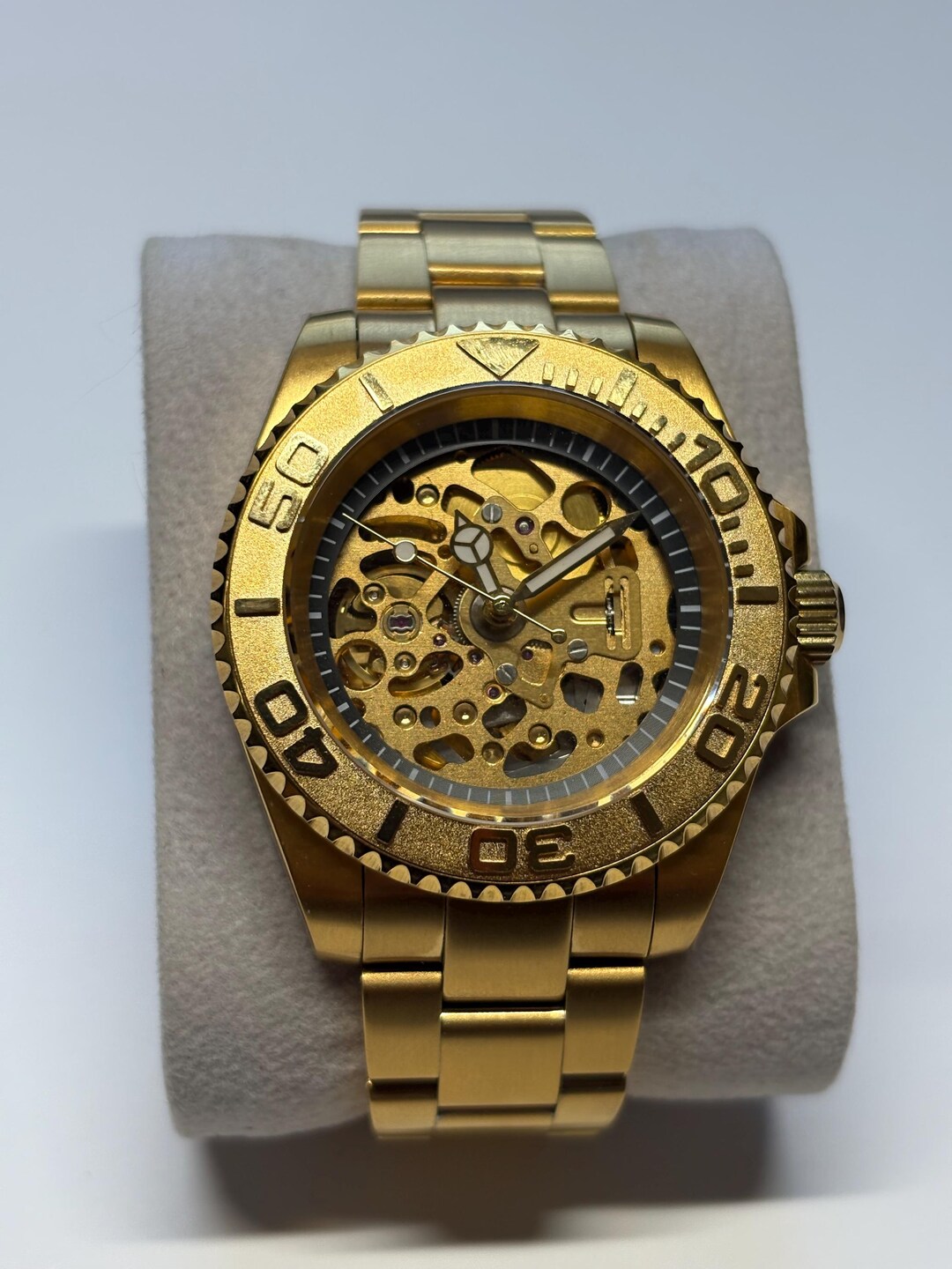 Gold Skeleton Automatic Dive Watch – Custom Stainless Steel 40mm - Etsy
