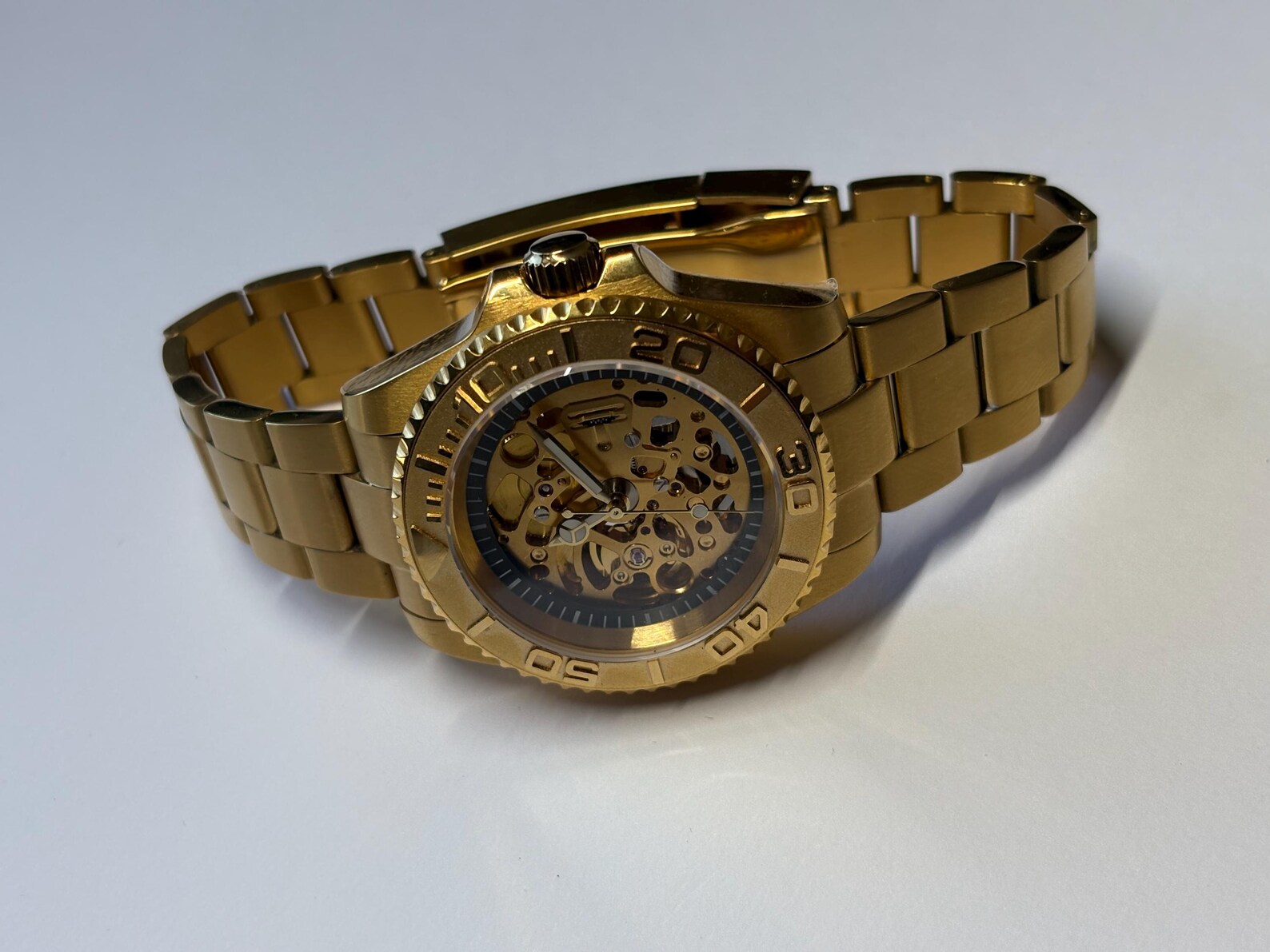 Gold Skeleton Automatic Dive Watch – Custom Stainless Steel 40mm - Etsy