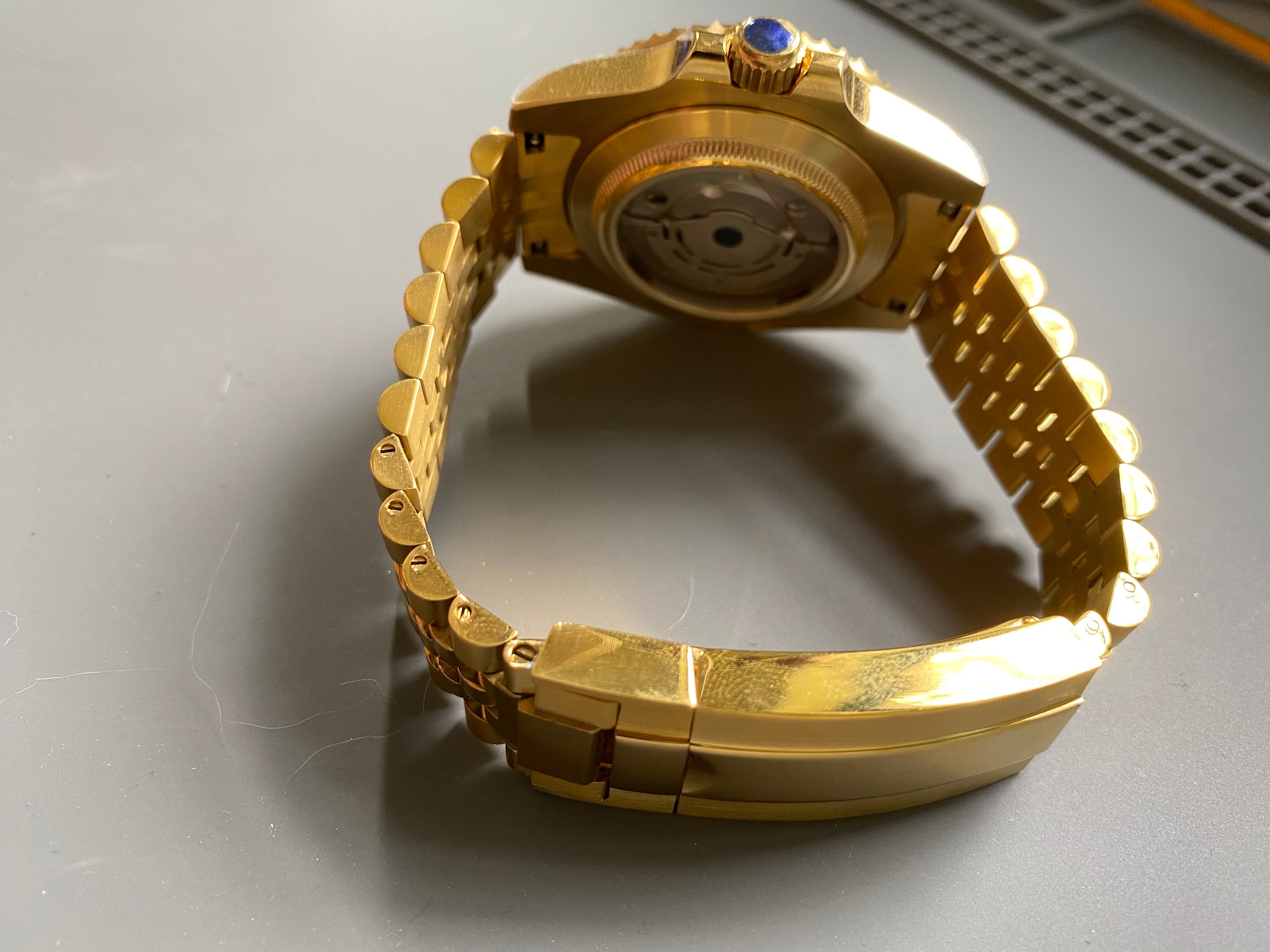 Gold GMT Automatic Divemaster Watch: Sapphire Crystal, Ceramic Bezel ...