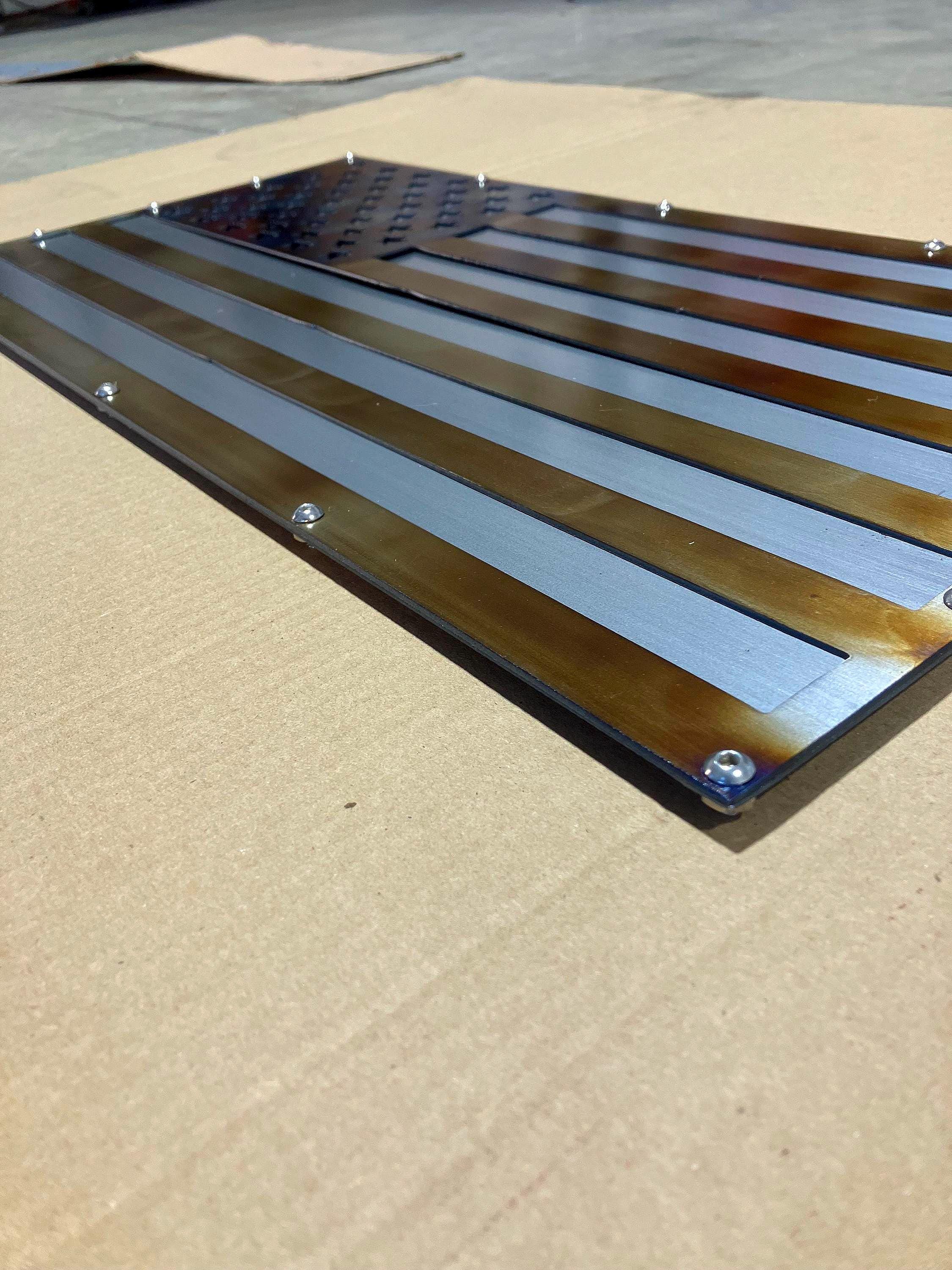 American Flag , Heat Treated Steel Flag . Metal Wall Hanging - Etsy