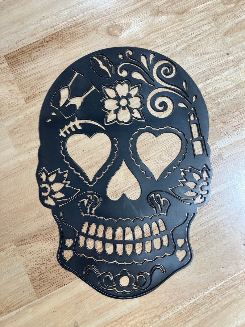Sugar Skull Metal Wall Decor - Etsy