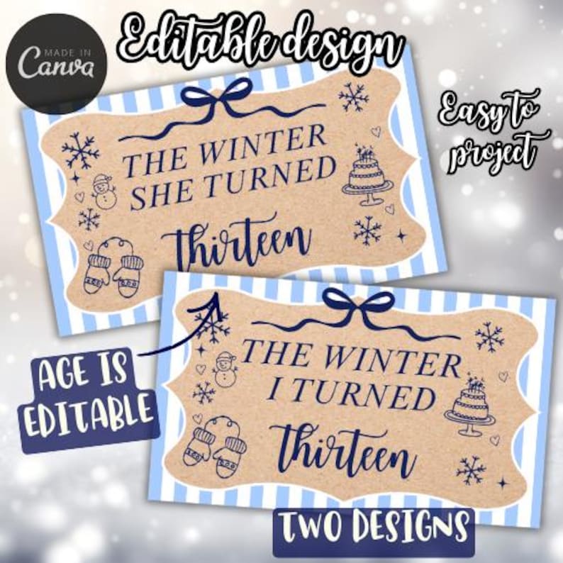 The Winter I Turned 13 | Birthday Banner | the Summer I Turned Pretty ...