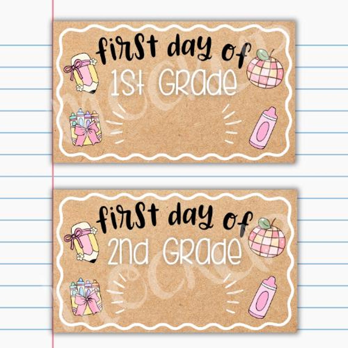 Painted Banner Template | First Day of School Banner | Back to School ...