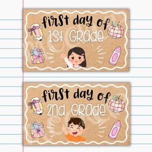 Painted Banner Template | First Day of School Banner | Back to School ...