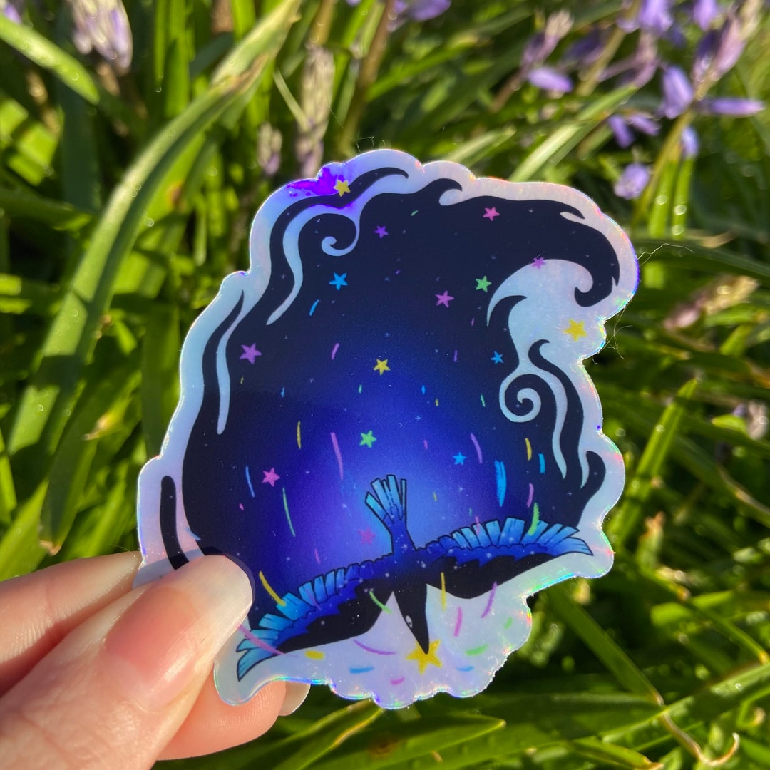 Holographic Shooting Star Crow - Etsy