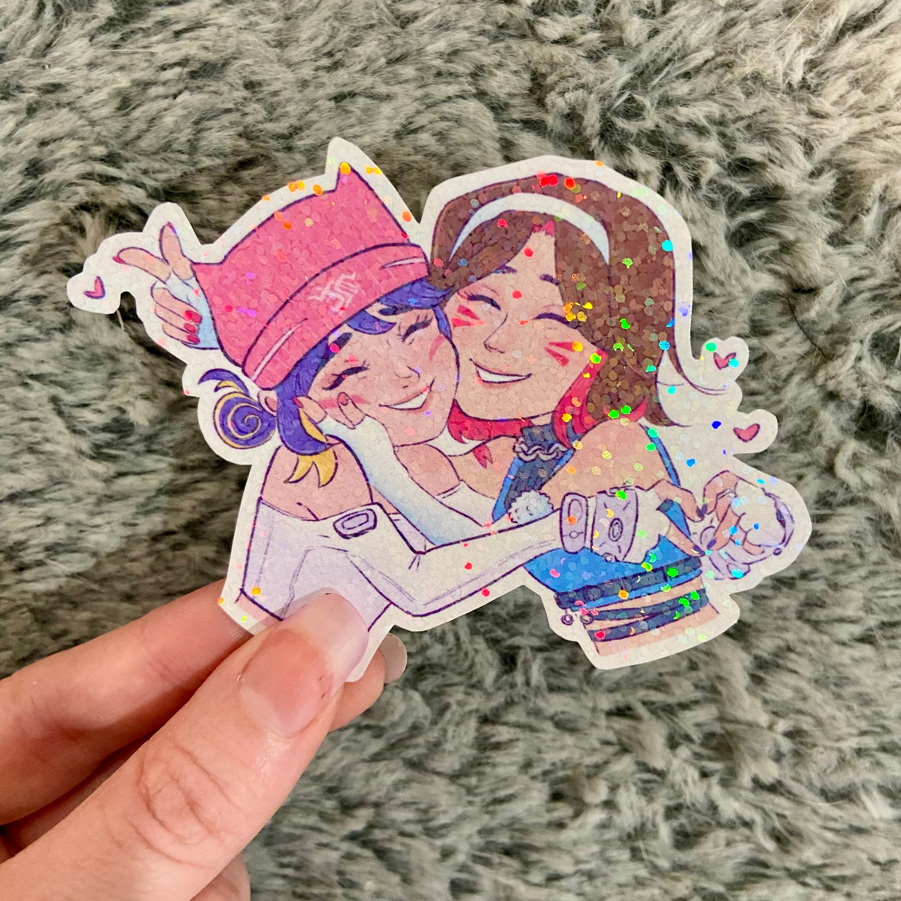 D.VA & Kiriko Sticker LE SSERAFIM X Overwatch 2 Collab Sticker ...