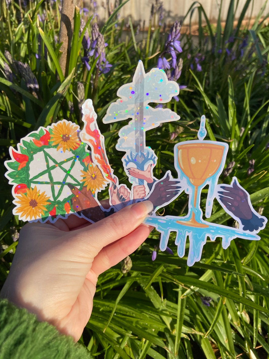 Tarot Elemental Suit Sticker Set - Etsy