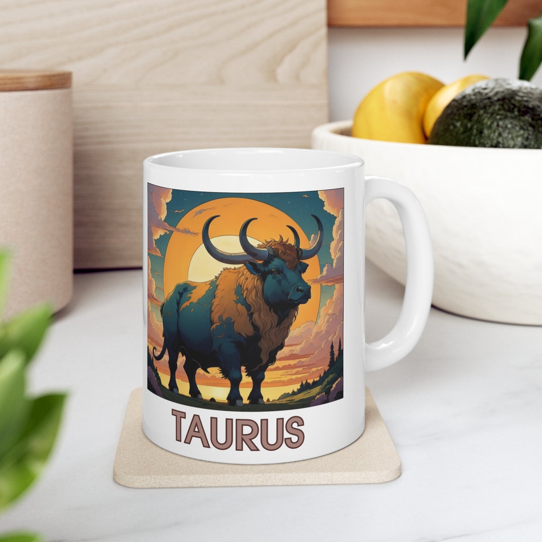 Taurus Studio Ghibli Inspired Mug, Ghibli Zodiac Mug, Taurus Zodiac Mug ...