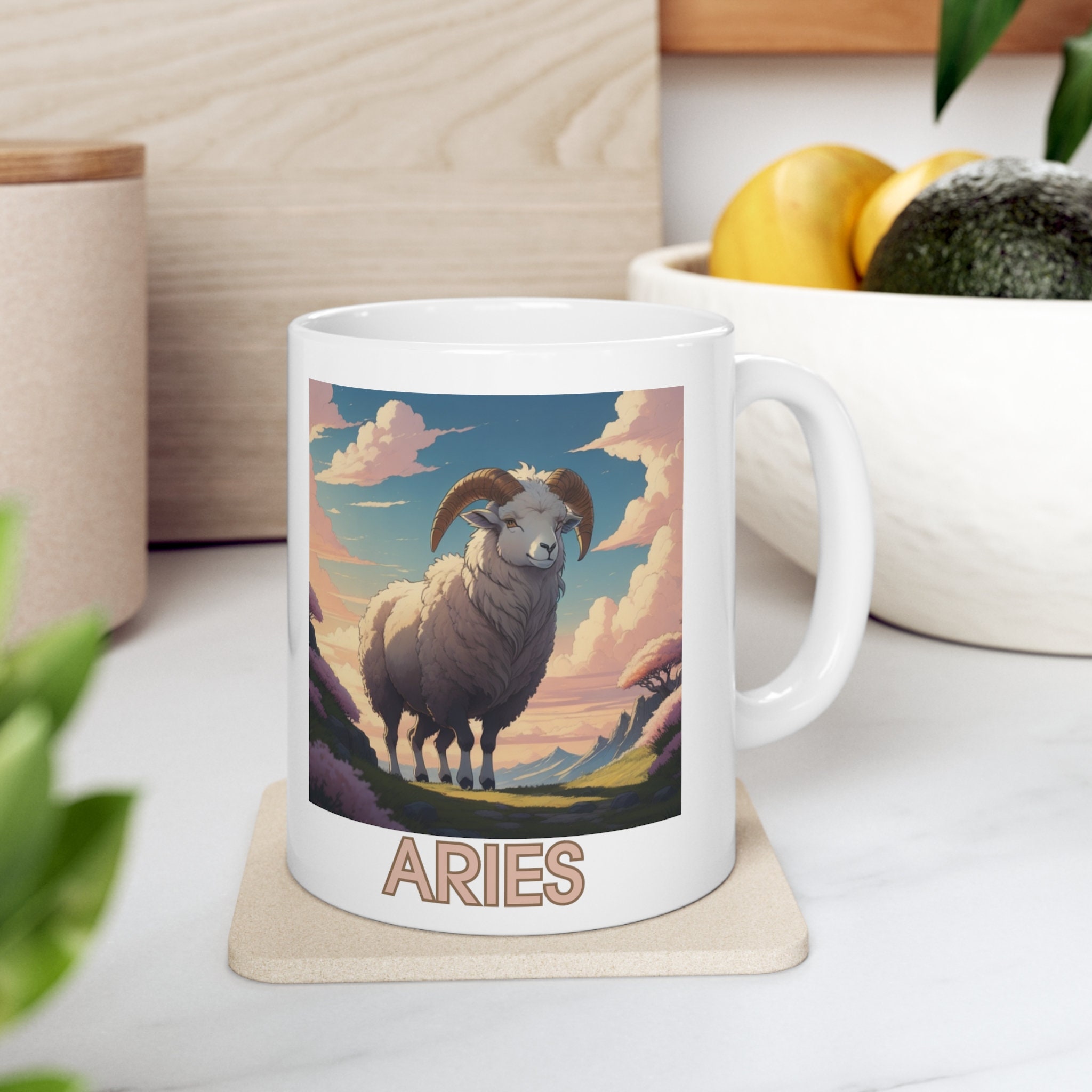 Aries Studio Ghibli Inspired Mug, Ghibli Zodiac Mug, Aries Zodiac Mug ...