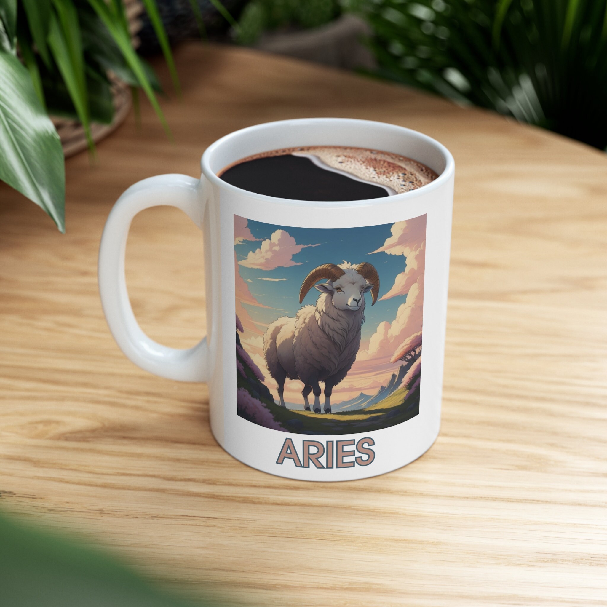 Aries Studio Ghibli Inspired Mug, Ghibli Zodiac Mug, Aries Zodiac Mug ...