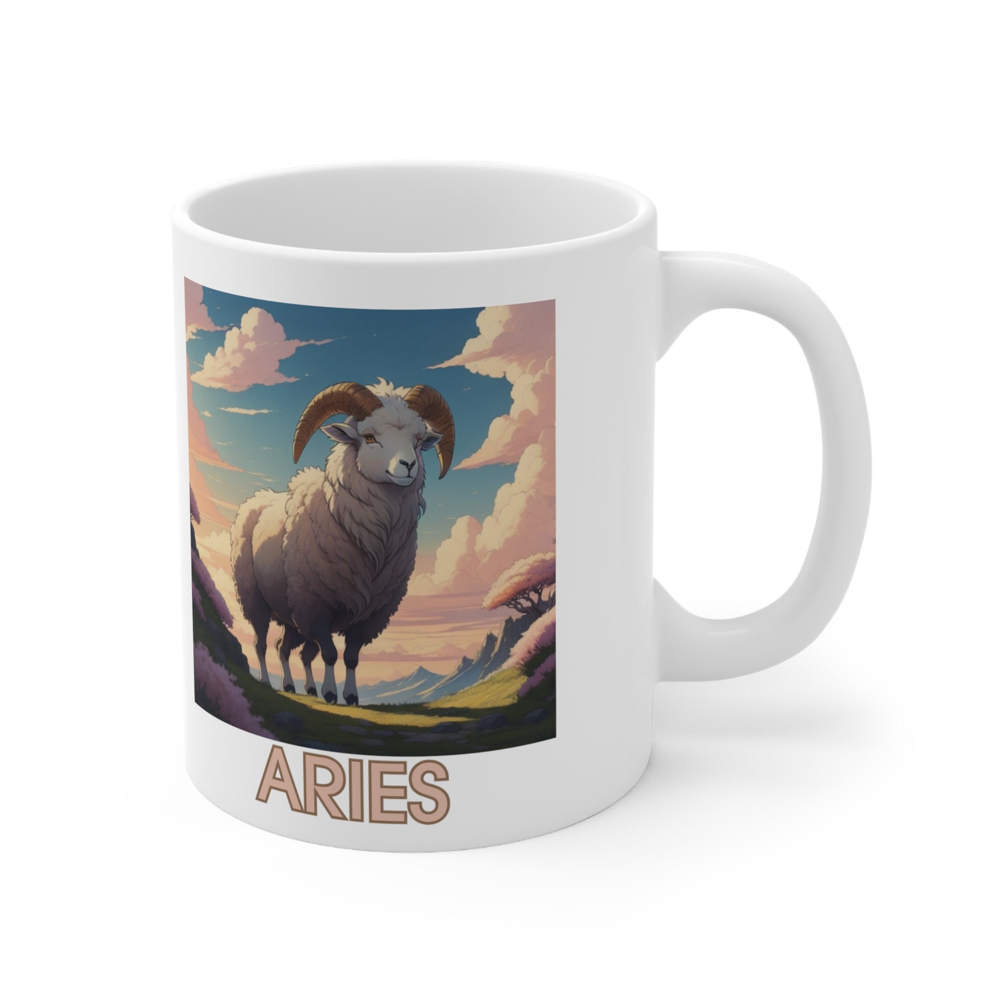 Aries Studio Ghibli Inspired Mug, Ghibli Zodiac Mug, Aries Zodiac Mug ...