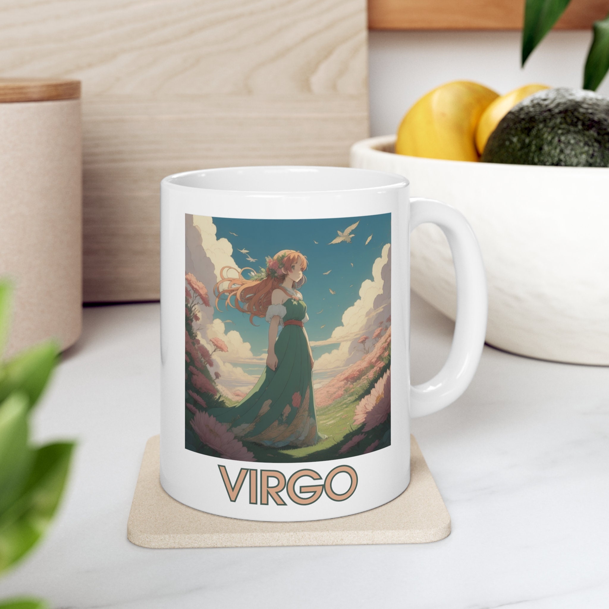 Virgo Studio Ghibli Inspired Mug, Ghibli Zodiac Mug, Virgo Zodiac Mug ...