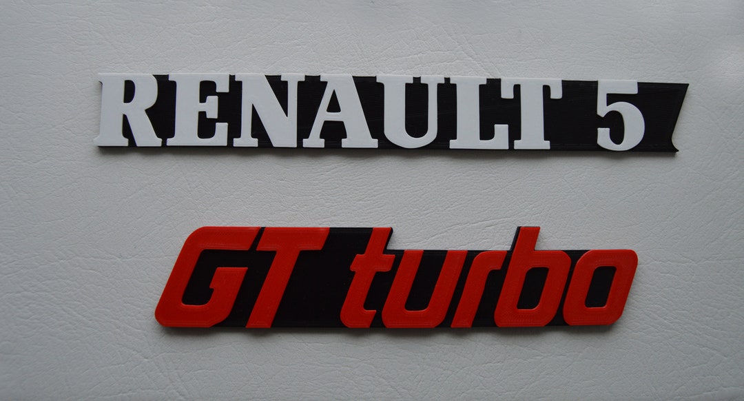 Emblemas Renault 5 GT Turbo En 3D, Material PLA 1980-1986 - Etsy