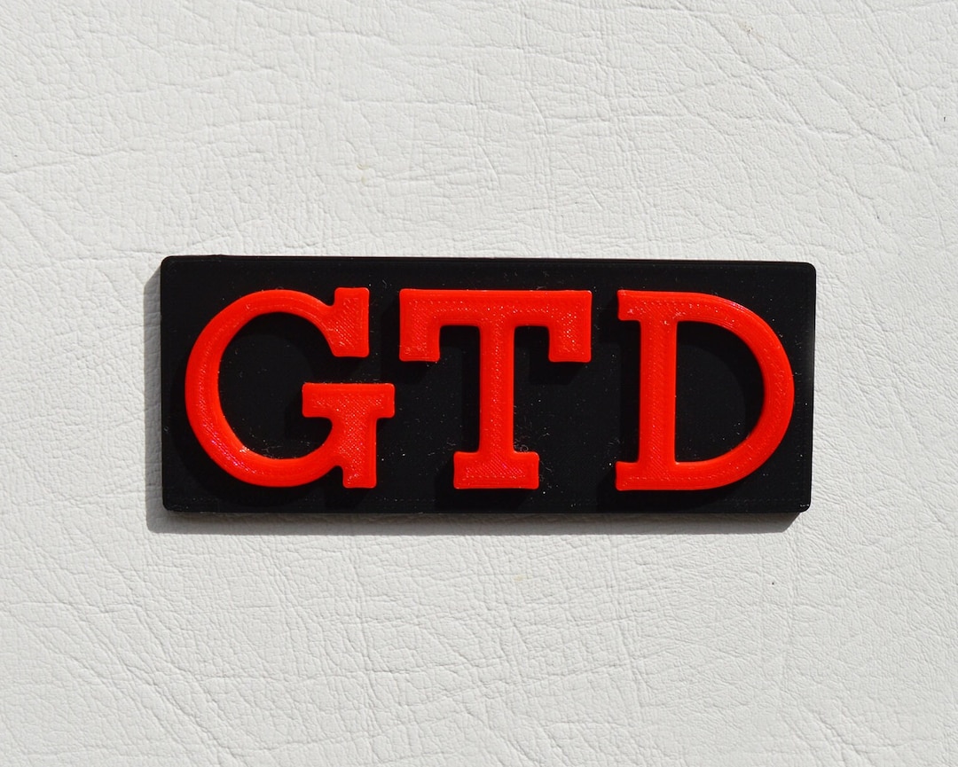 VW Golf gtd Mk1 Front Emblem in 3D - Etsy