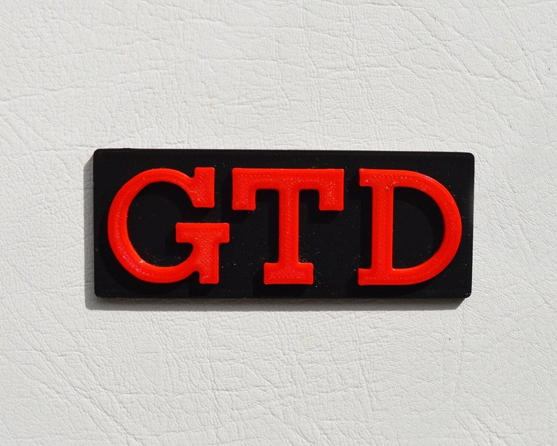 VW Golf gtd Mk1 Front Emblem in 3D - Etsy