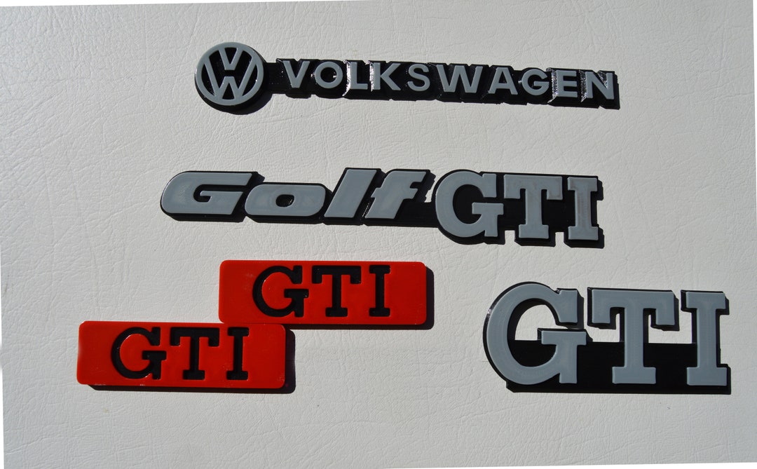 Pack of Emblems Vw Golf Mk2 GTI in 3D - Etsy