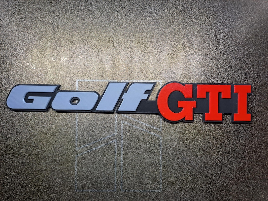 VW Golf Mk2 GTI 3D Emblem Classic Cars High Quality Material Plastic ...