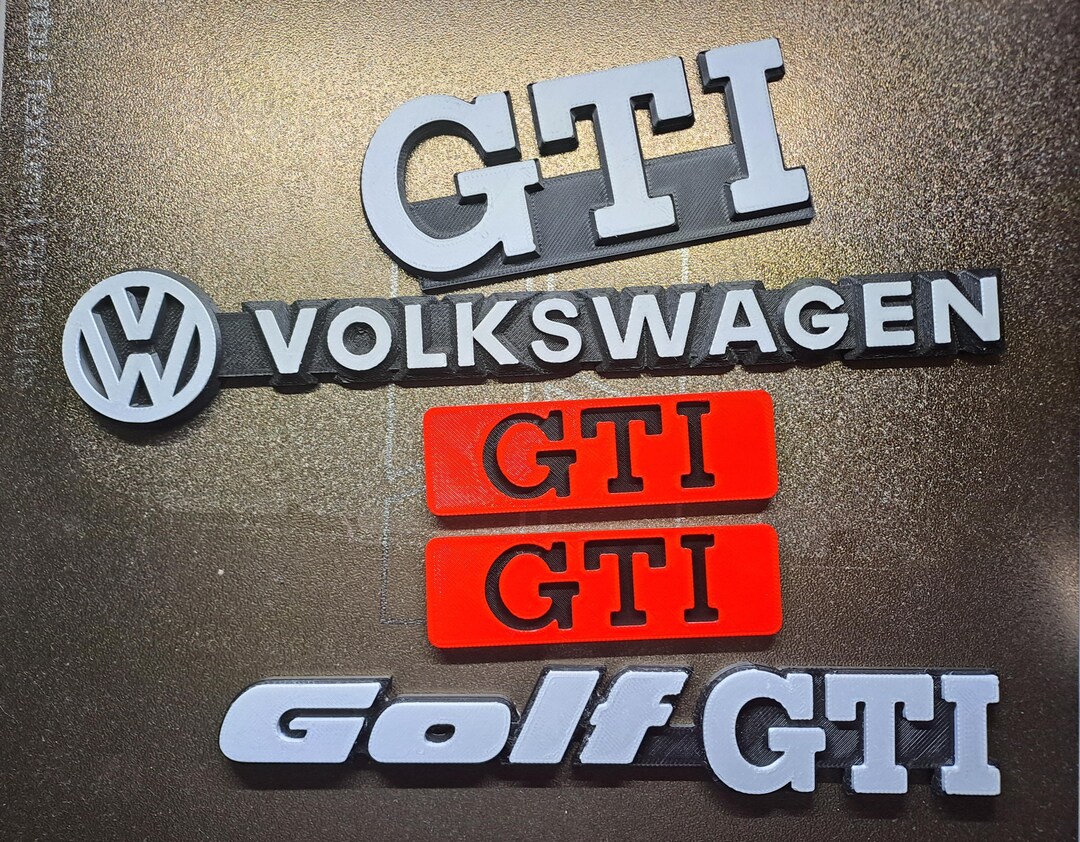 Pack Emblems Vw Golf Mk2 GTI in 3D - Etsy