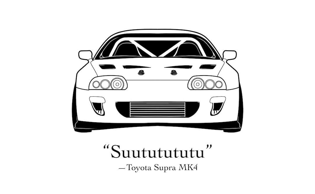 Toyoa Supra Mk4 "sututu" | DIGITAL ART | Png File - Etsy