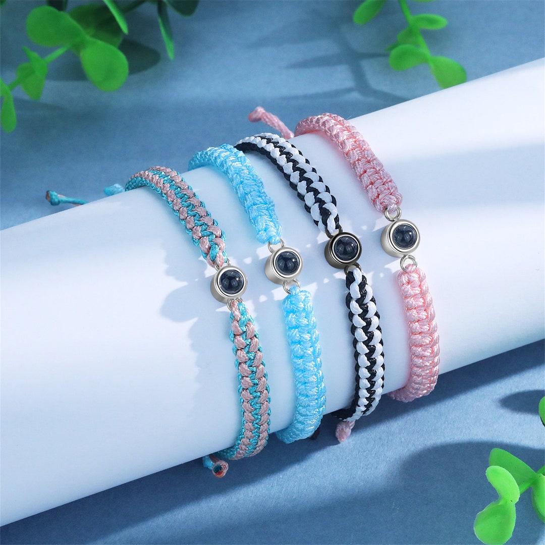 Personalized Projection Photo Bead Bracelet Photo Projection Bracelet ...