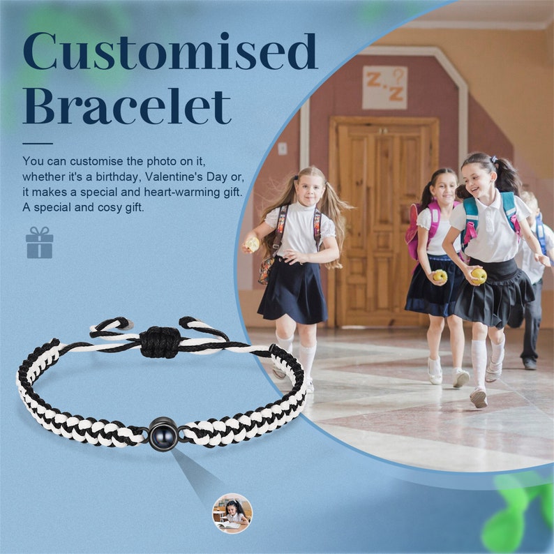 Personalized Projection Photo Bead Bracelet Photo Projection Bracelet ...