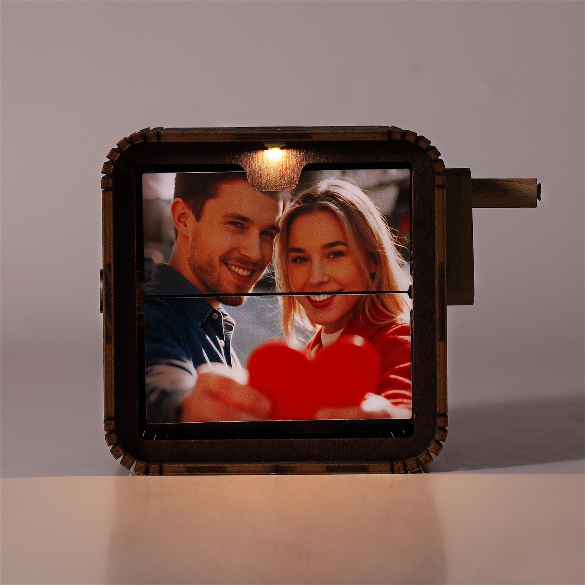 Hand Crank Photo Animation Box,custom Photo & Music Flipbook Frame,wood ...