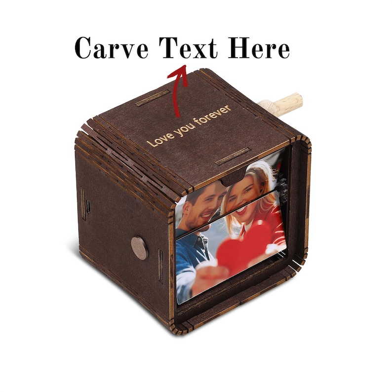 Hand Crank Photo Animation Box,custom Photo & Music Flipbook Frame,wood ...
