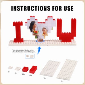 Mother's Day Gift, Heart-shaped Photo Block Ornament Made of ...