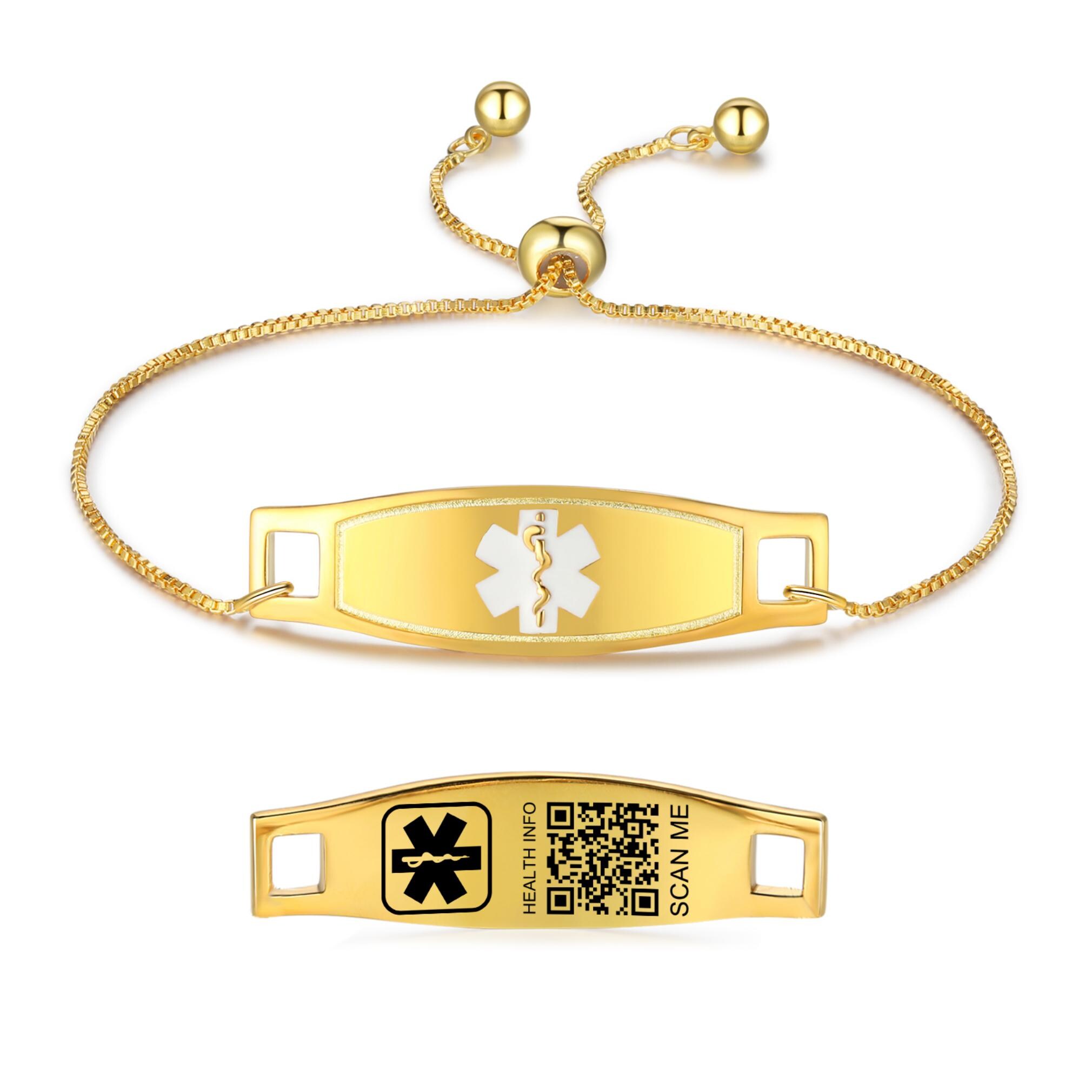 Personalized Medical QR Code Bracelet -custom Medical ID Bracelet ...