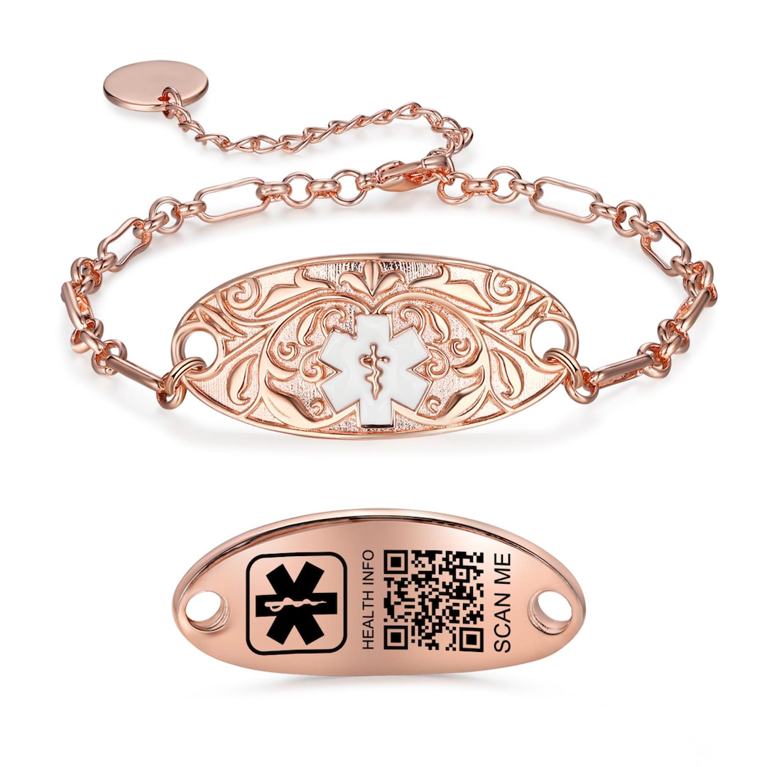 Personalized Medical QR Code Bracelet -custom Medical ID Bracelet ...