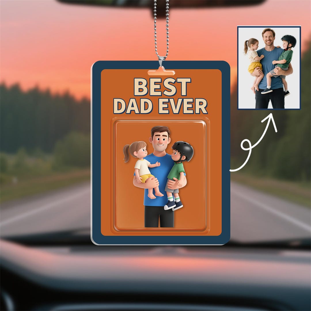 Custom Photo Dad and Kids Action Figure Acrylic Block,best Dad Ever ...