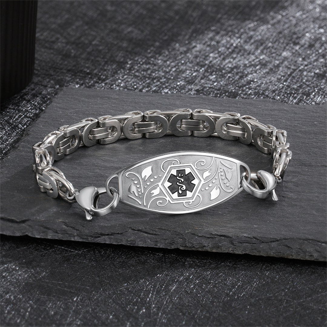Custom Medical ID Bracelet,stainless Steel Medical ID Bracelet ...