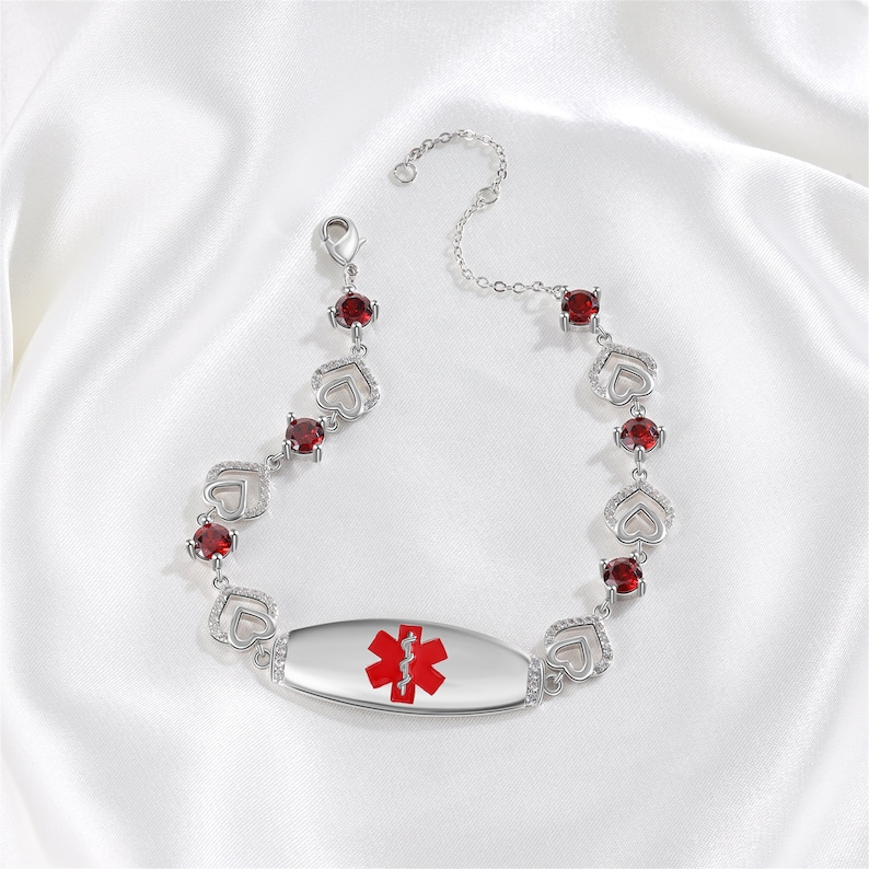 Personalized Women's Medical Alert Bracelet-emergency ID Bracelets ...