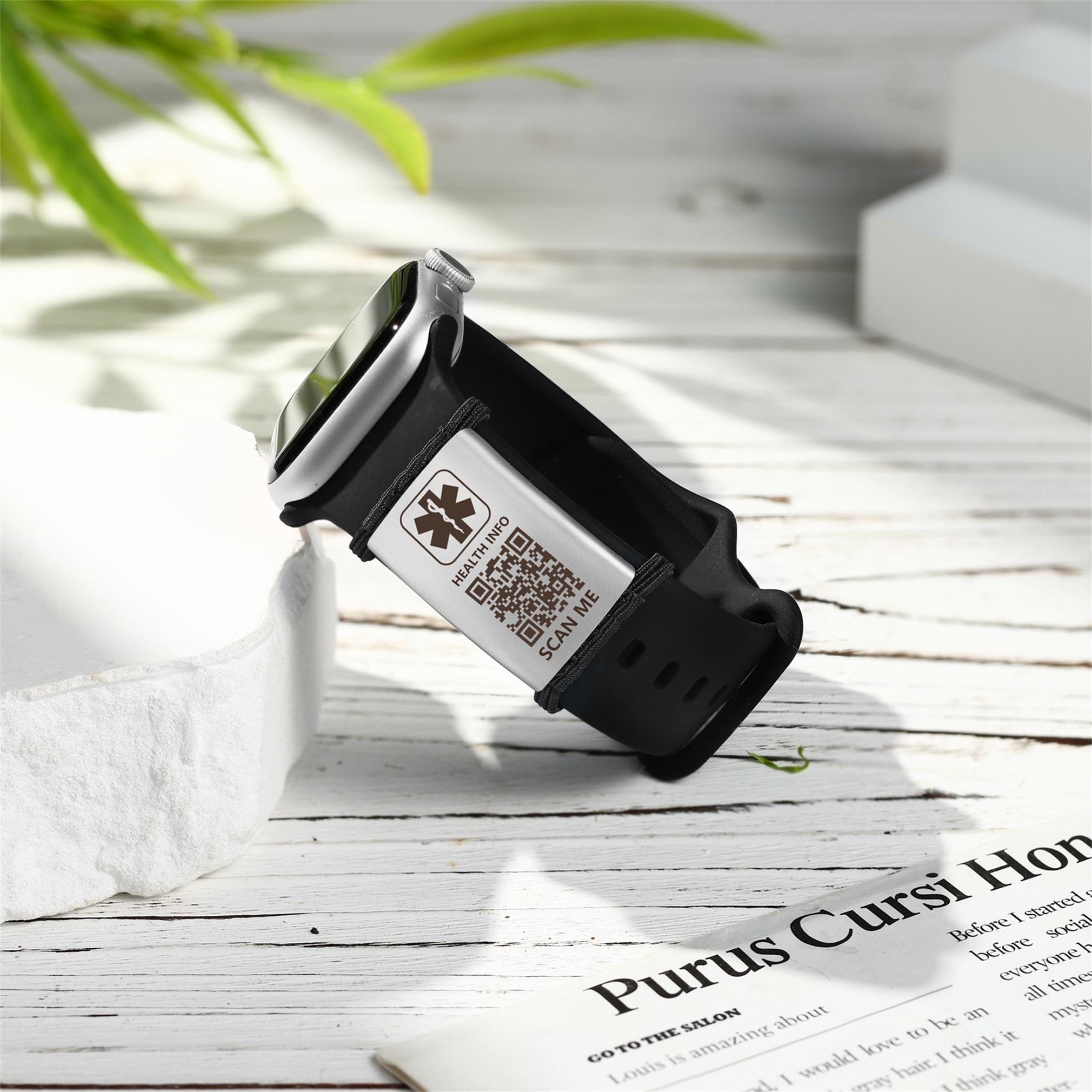 Personalized Medical QR Code Bracelet for Apple Watch,medical Alert ID ...