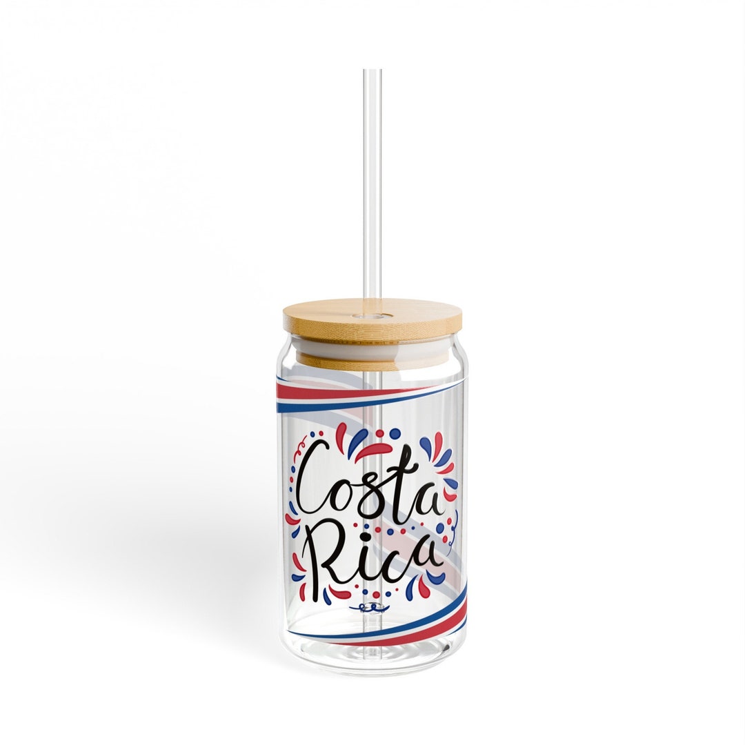 Costa Rica Glass Sipper, Costa Rican Gift, Pura Vida, Costa Rican Mug ...