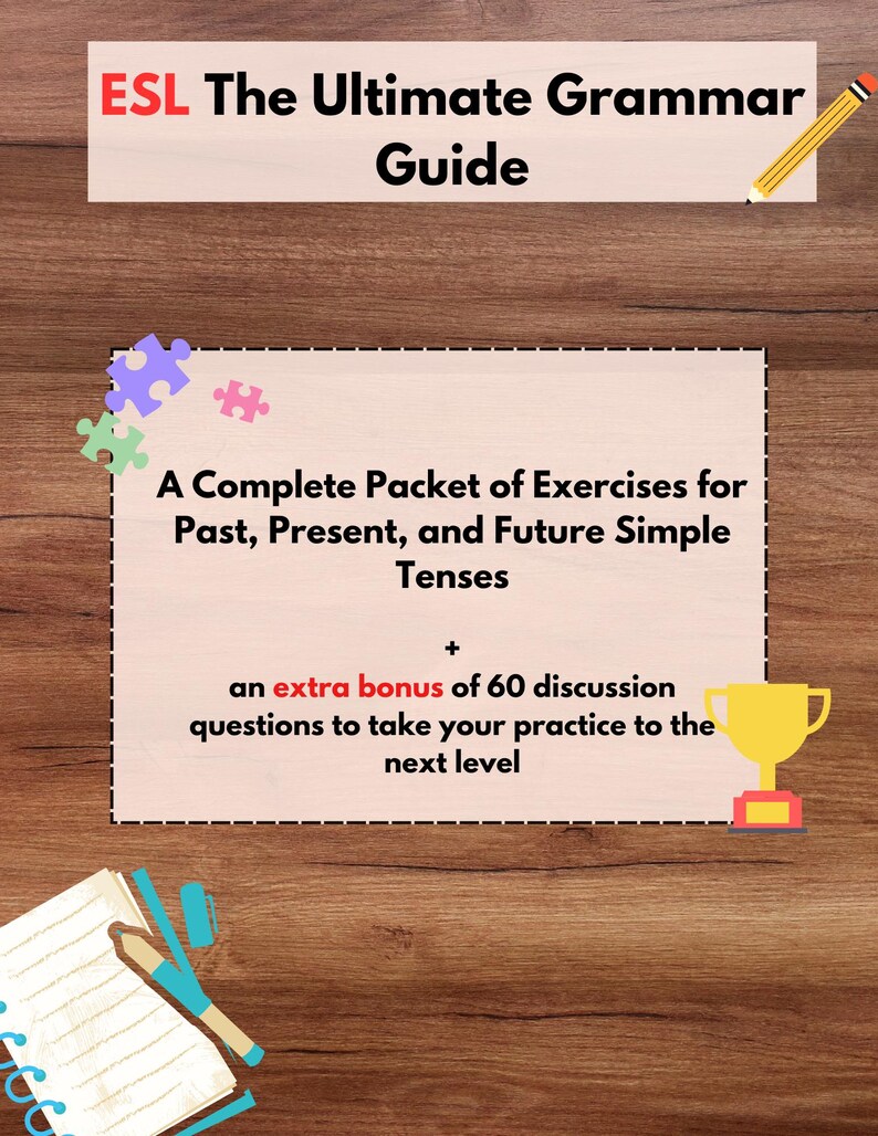ESL Ultimate Guide to Simple Tenses With Bonus | Present Simple, Past ...