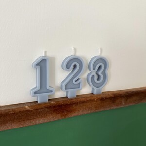 Number Birthday Candles - Baby Blue, Powder, Birthday Party, Cake ...