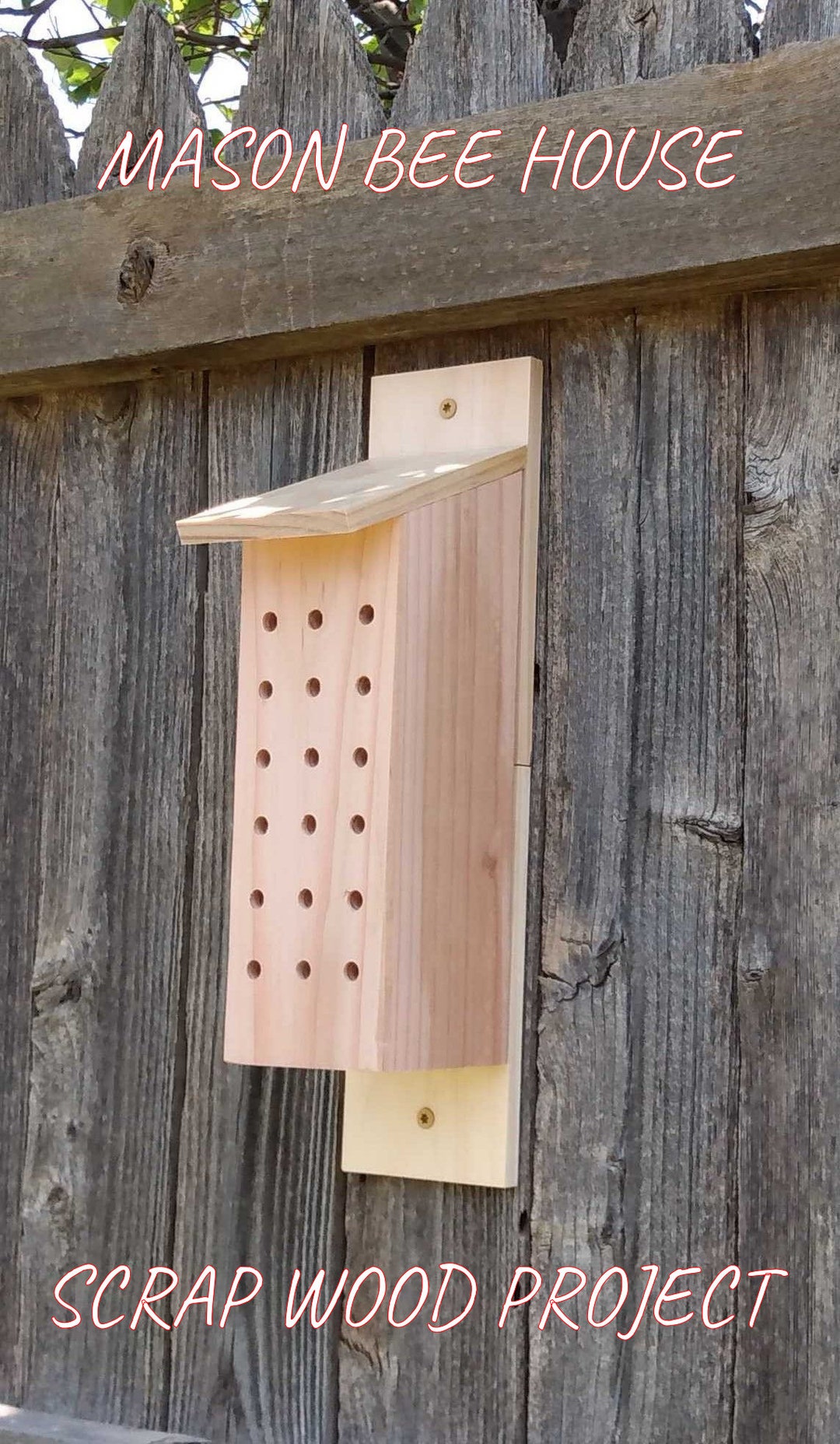 Scrap Wood Project Mason Bee House Plans, Native Bee House, Attracts ...