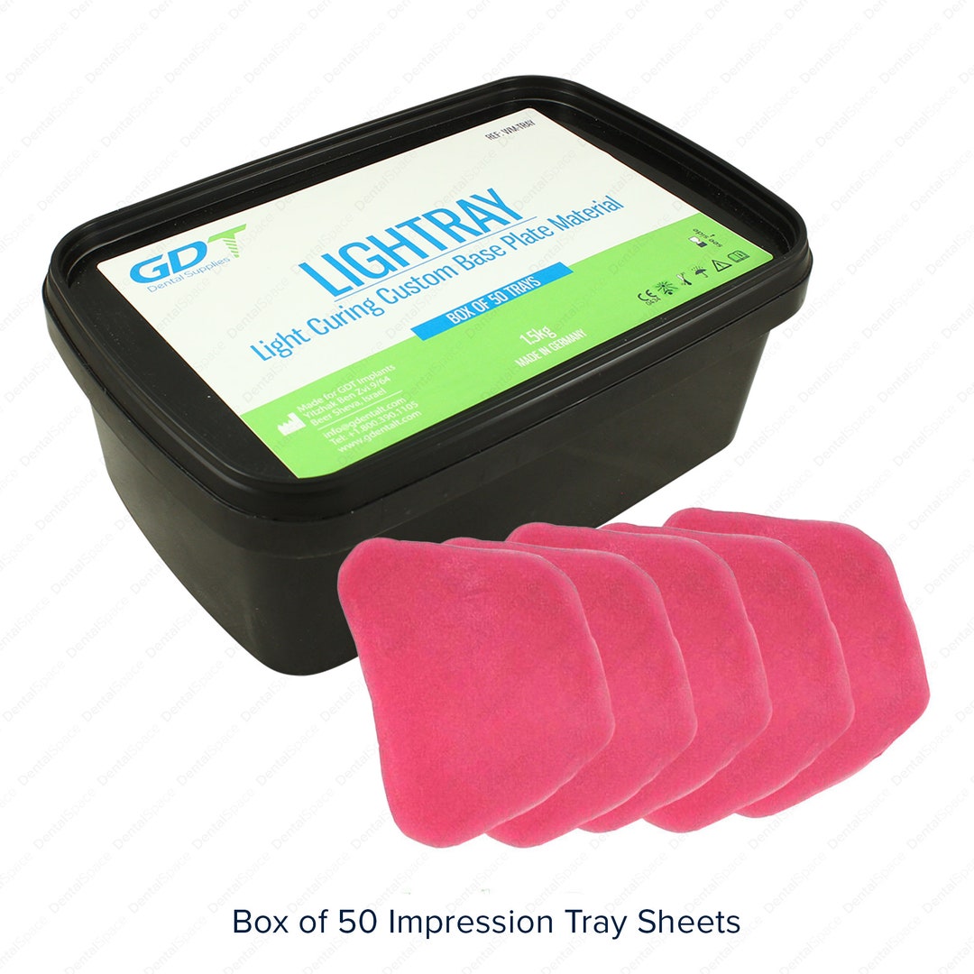 Dental Light-curing Custom Base Plate Material Box of 50 Pink ...