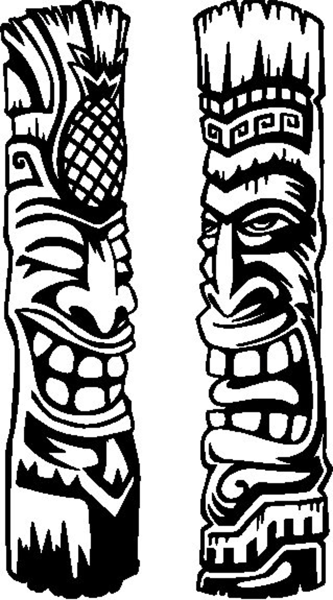 Plasma Ready Tiki file Only DXF,SVG,PDF - Etsy
