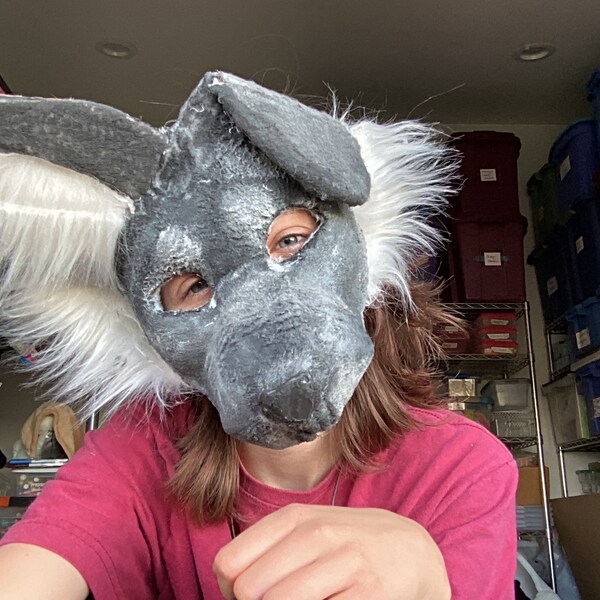 Black Red Therian Mask - Etsy UK