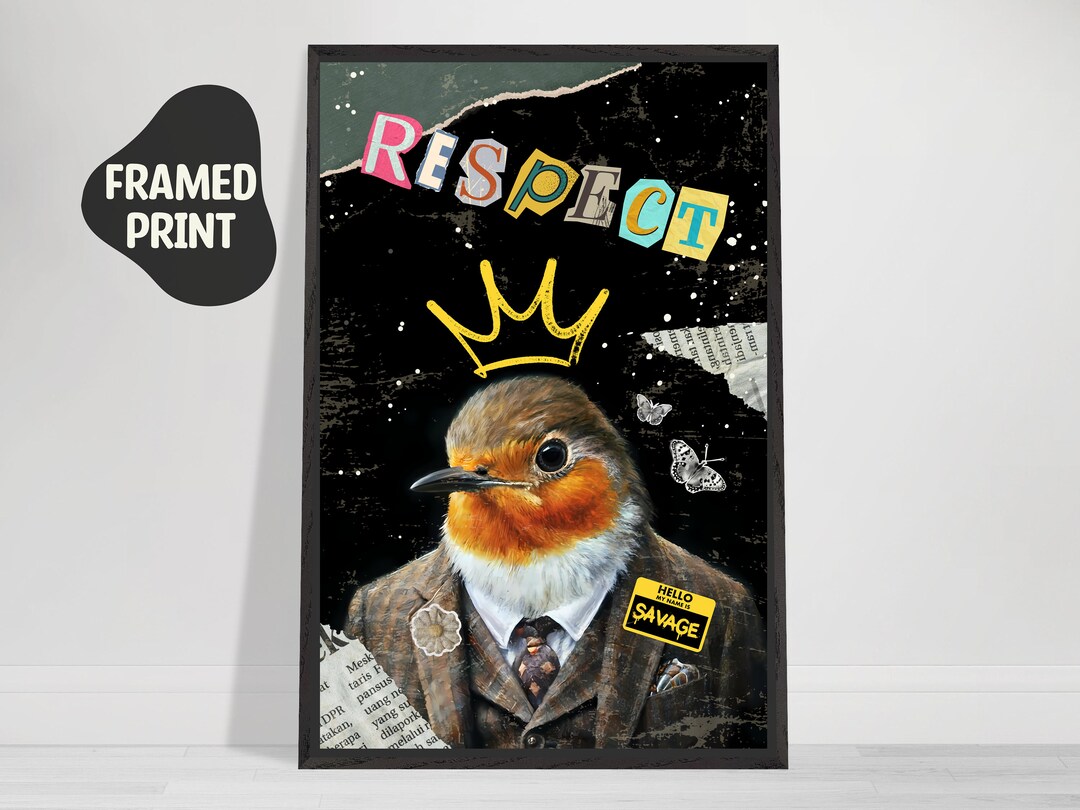 Black Wooden Framed 'respect' Poster Print, Home Decor, Print, Framed ...