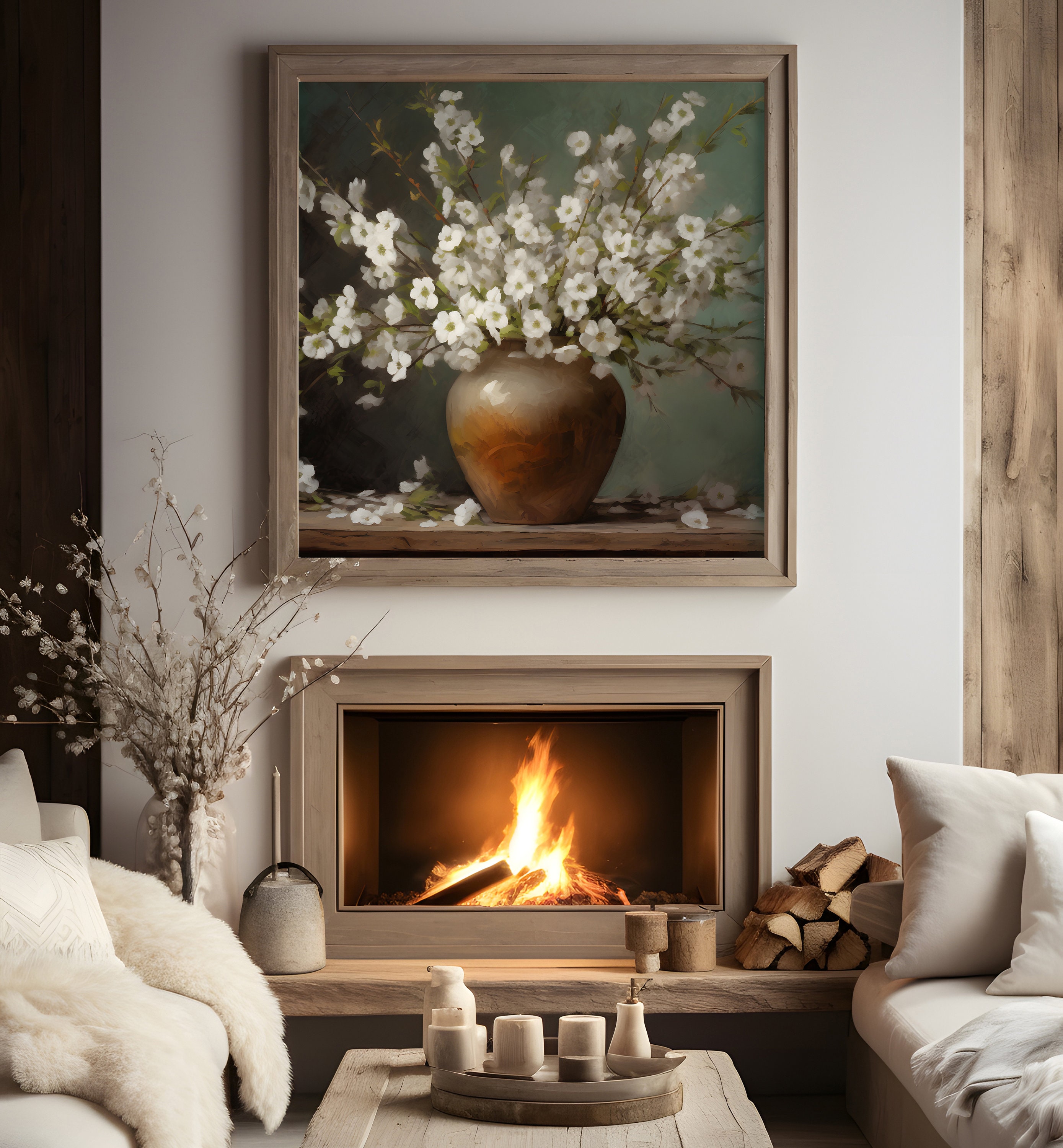 Printable Spring Still Life Vase Flowers Wall Art, Spring Decor ...