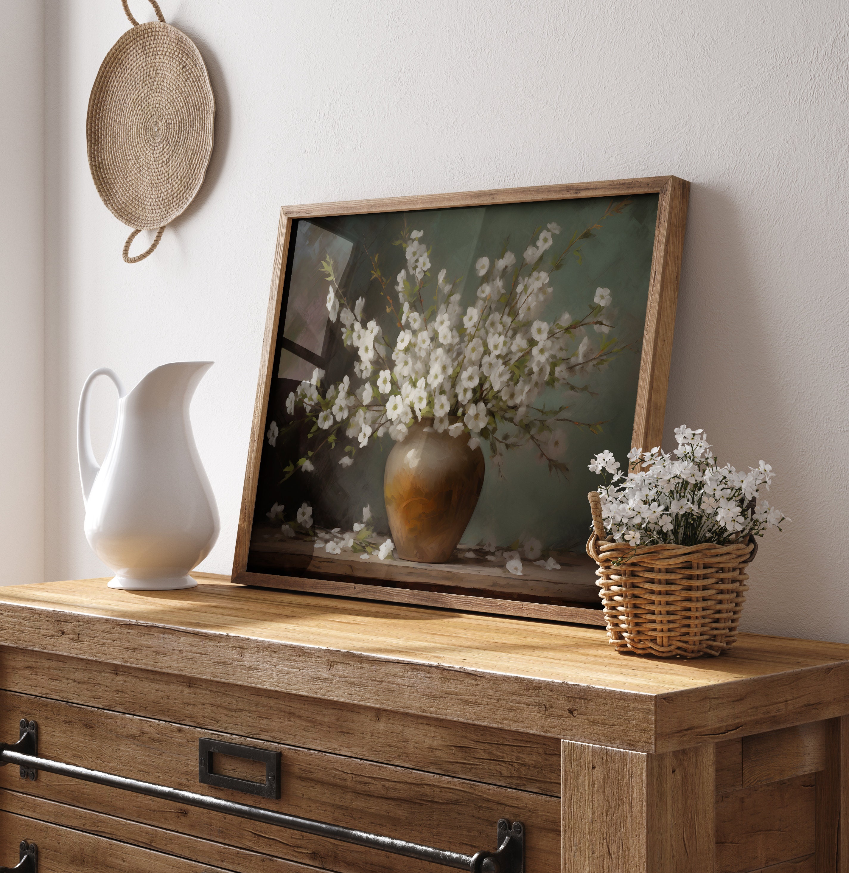 Printable Spring Still Life Vase Flowers Wall Art, Spring Decor ...