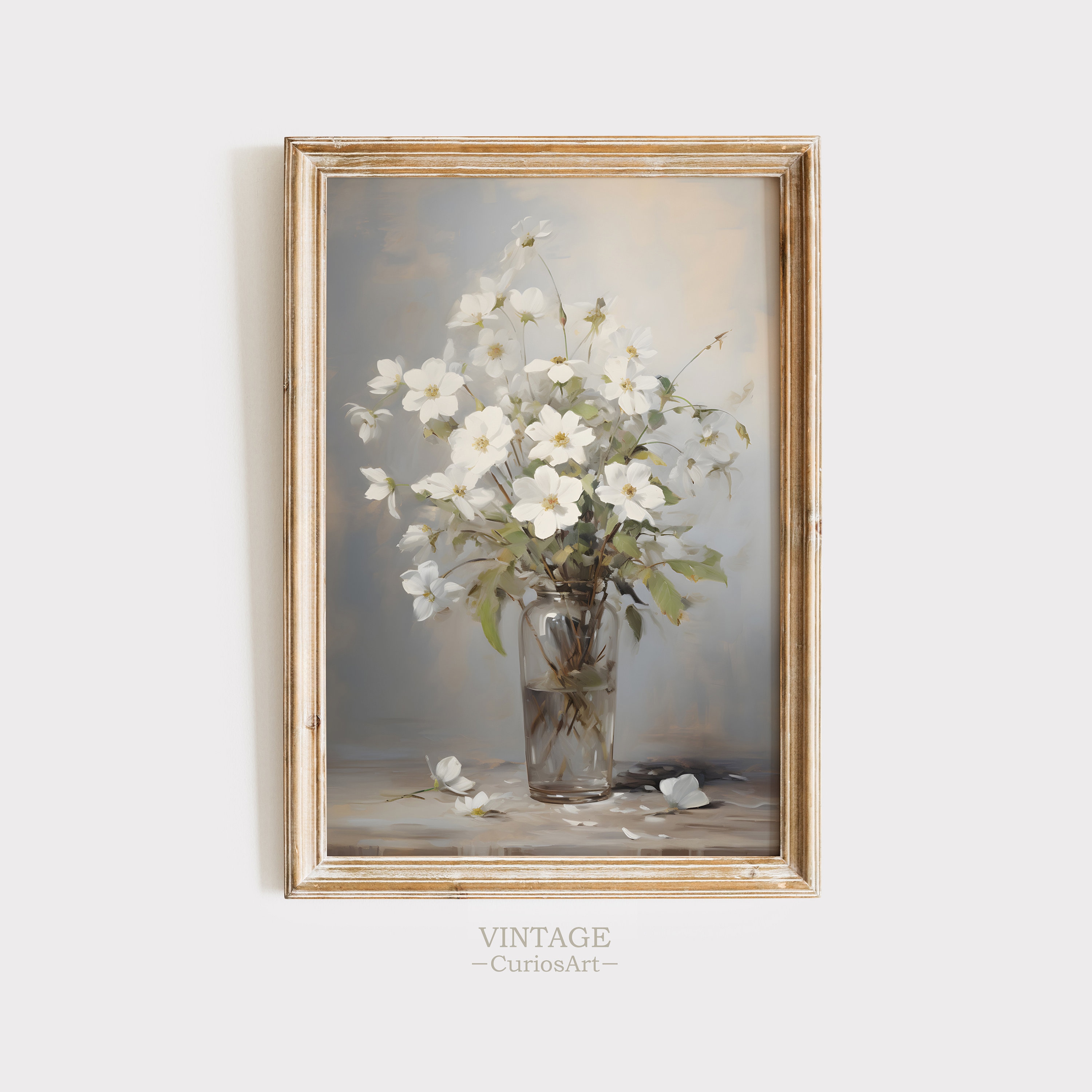 Printable Spring Still Life Vase Flowers Wall Art, Spring Decor ...