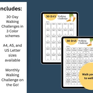 30 Day Walking Challenge | Walking Workout Printable | Daily Walking ...