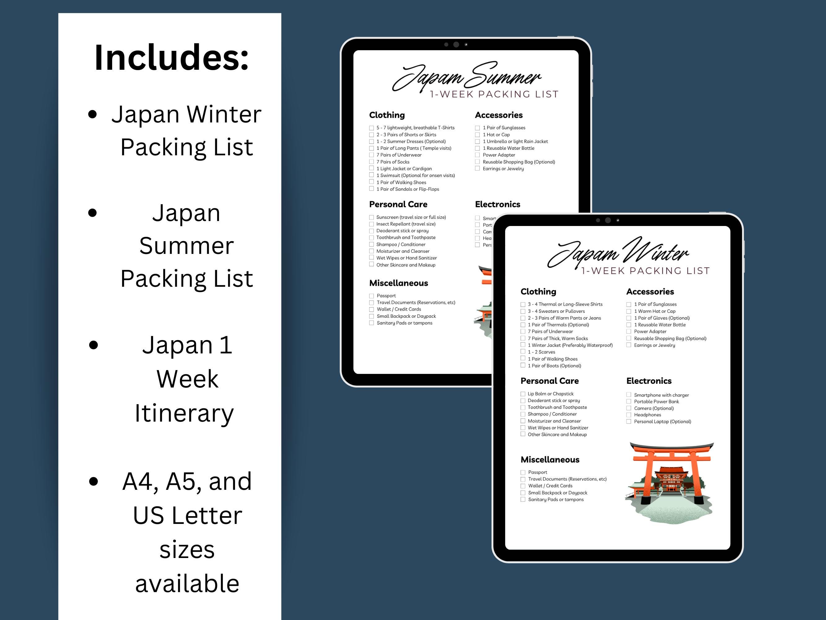 Japan Itinerary | Japan Packing List + Itinerary | 1 Week Preparation ...